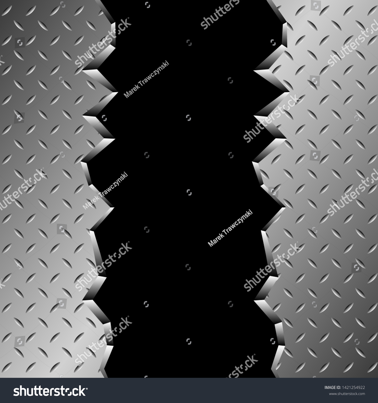Broken Metal Background Vector Illustration Stock Vector (Royalty Free ...