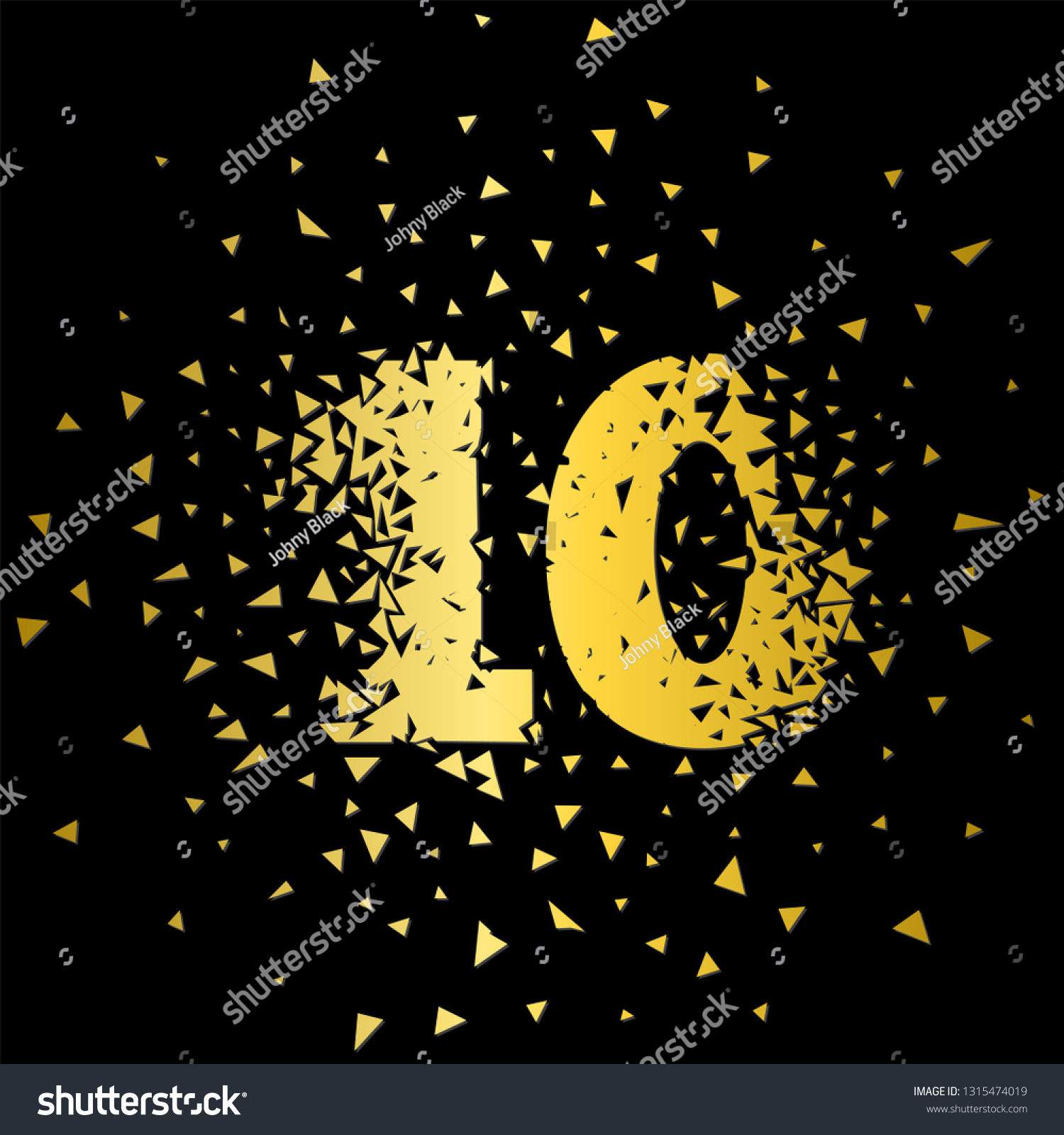 Broken Numbers 10 Explosion Effects Vector Stock Vector (Royalty Free ...