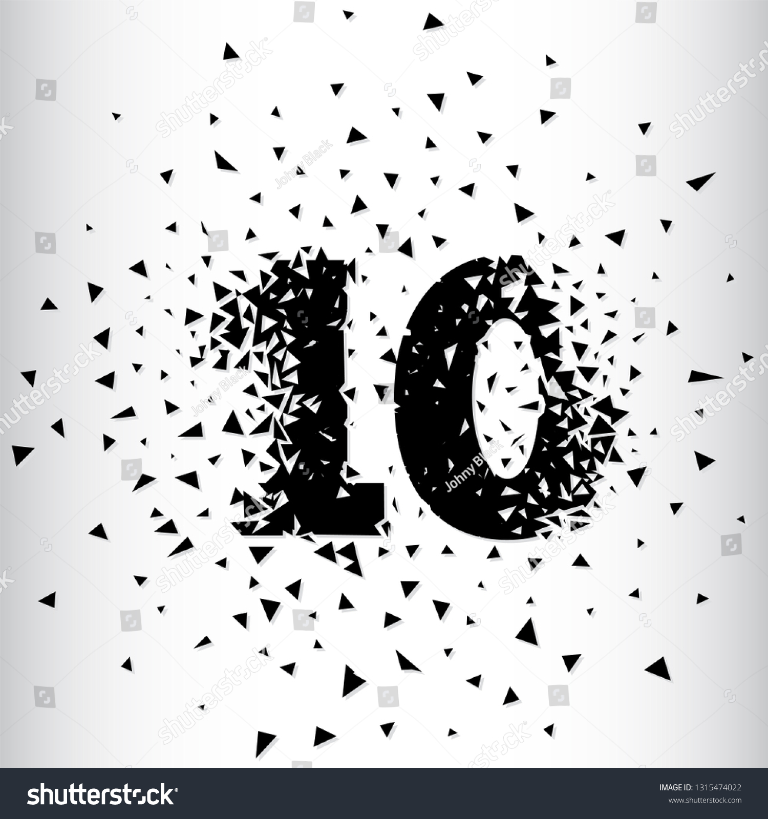 Broken Numbers 10 Explosion Effects Vector: เวกเตอร์สต็อก (ปลอดค่า ...