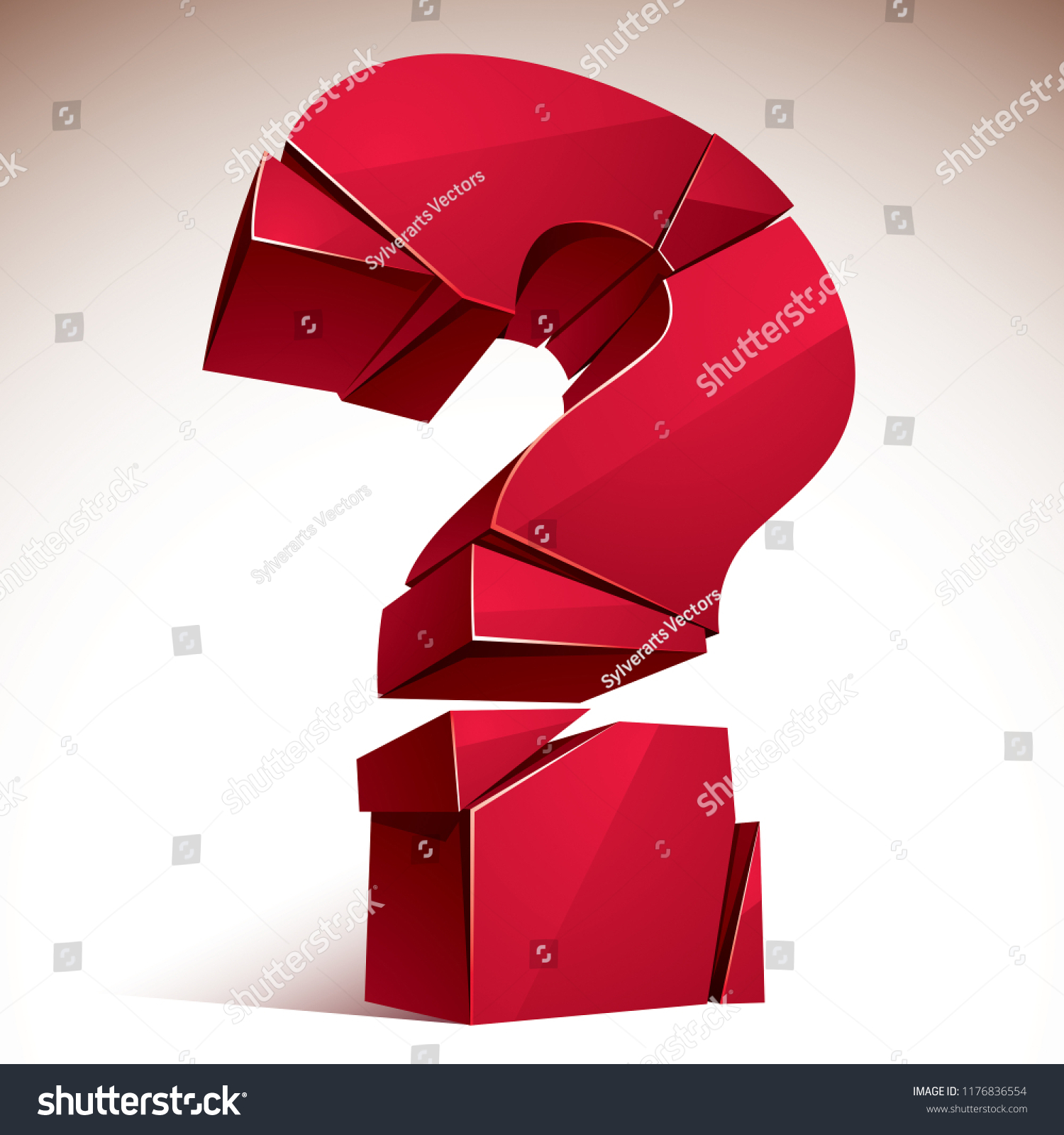 Broken Question Mark Exploding Query Breaking: vetor stock (livre de ...