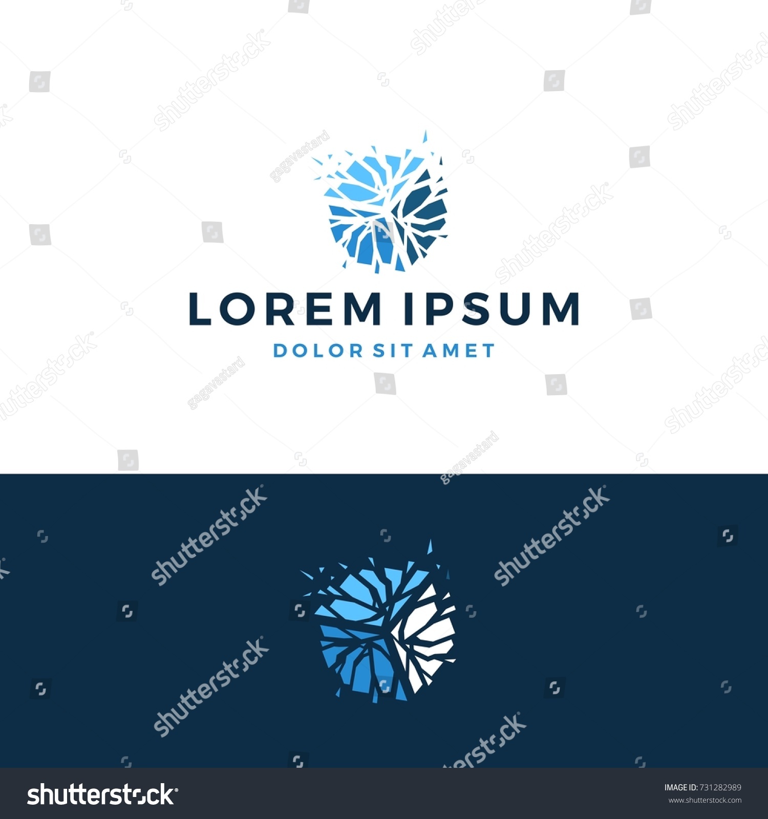 Vektor Stok Broken Shattered Box Cube Logo Template (Tanpa Royalti ...