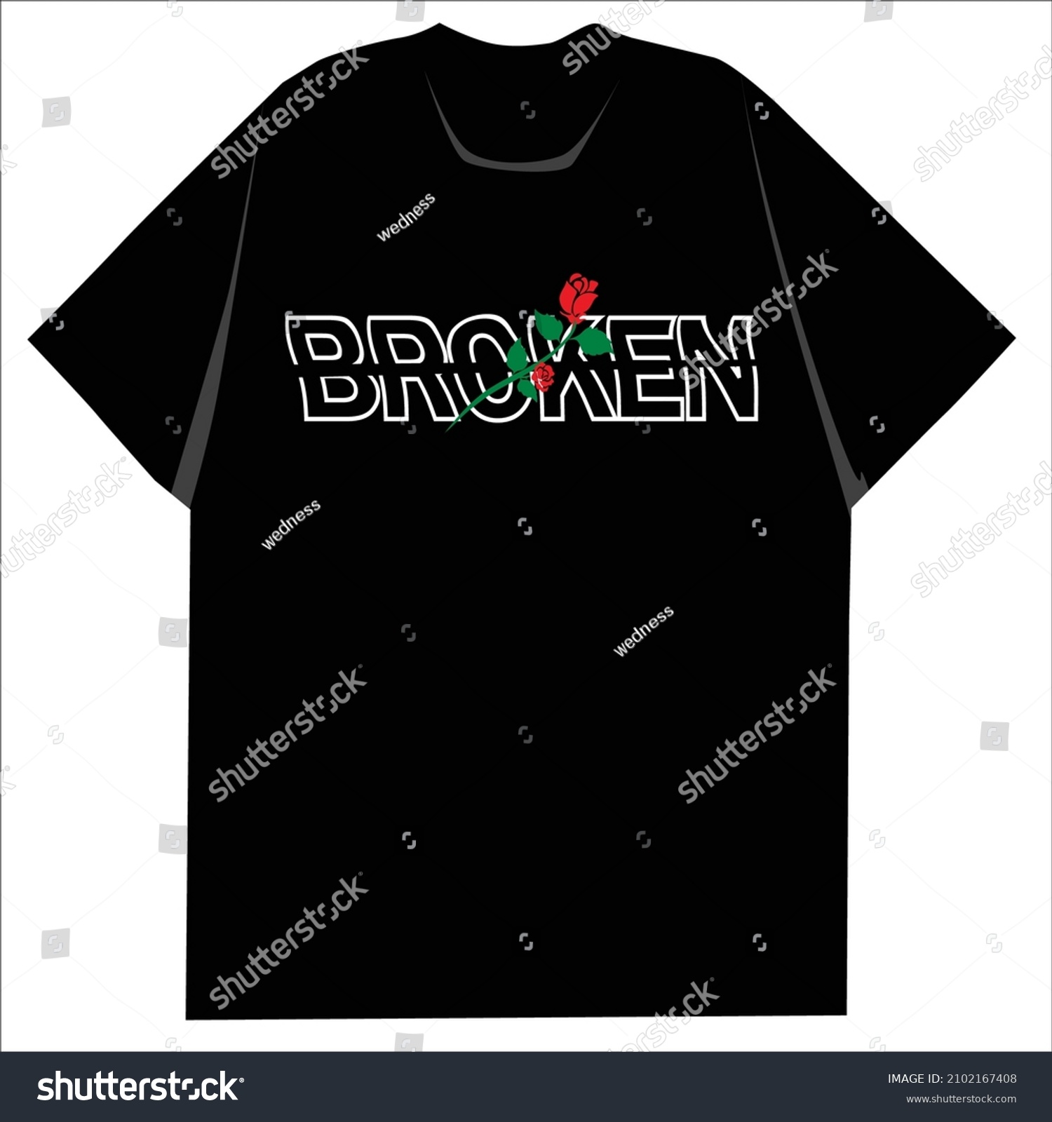 Broken Text Vector Illustrationtshirt Design Poster Stock Vector ...