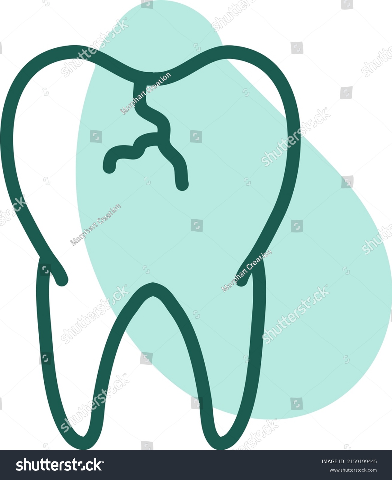 Broken Tooth Illustration Vector On White Stock Vector (Royalty Free ...