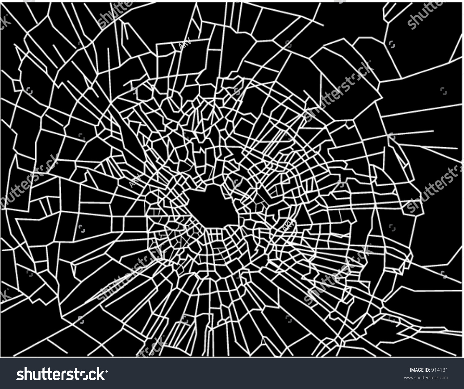 Broken Window White Crack Trace On Stock Vector (Royalty Free) 914131 ...