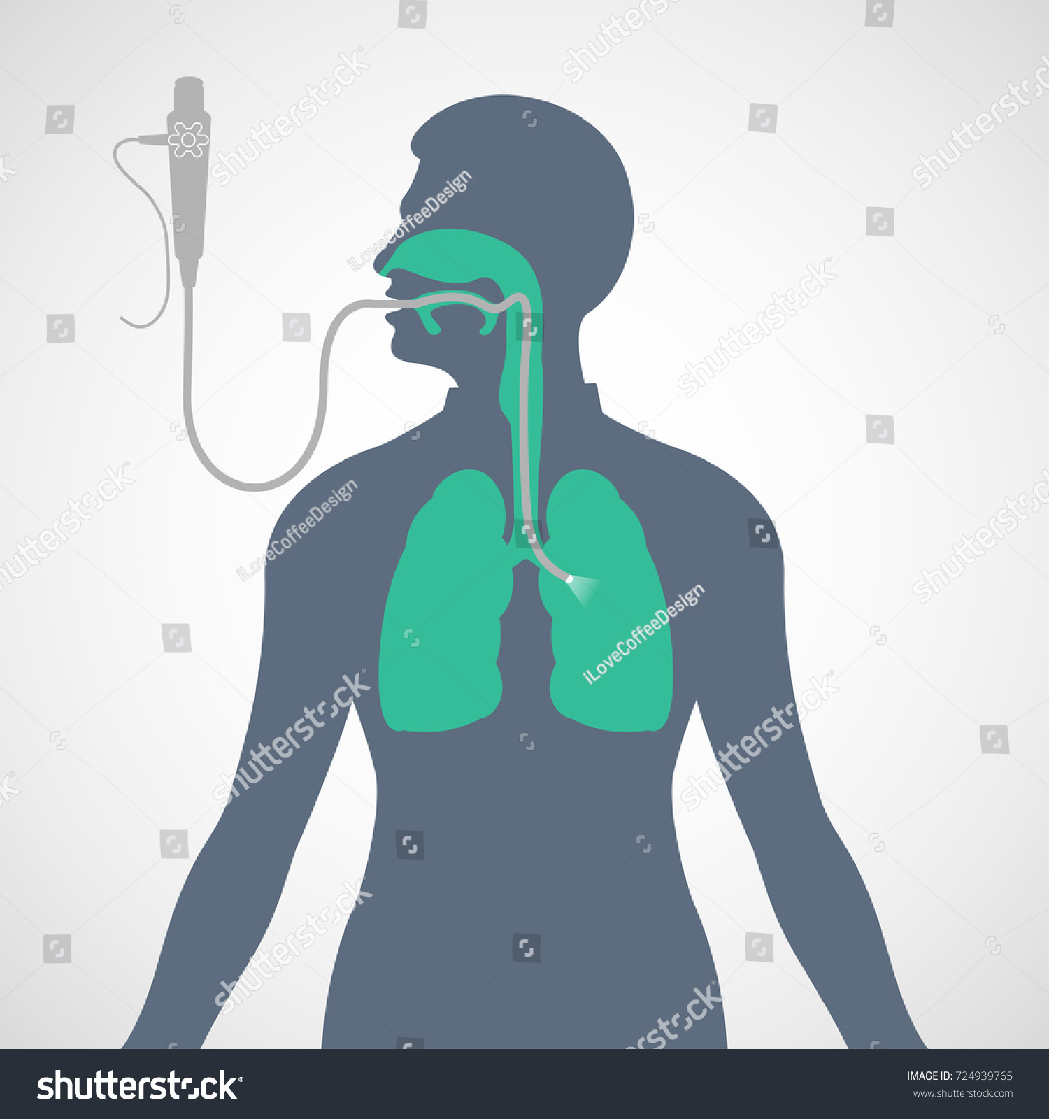 Bronchoscopy Vector Logo Icon Illustration Stock Vector (Royalty Free ...