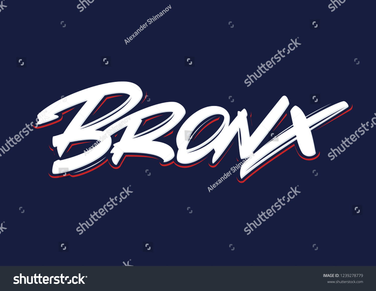 Bronx Vector Lettering Logo Sign Element Stock Vector (Royalty Free ...