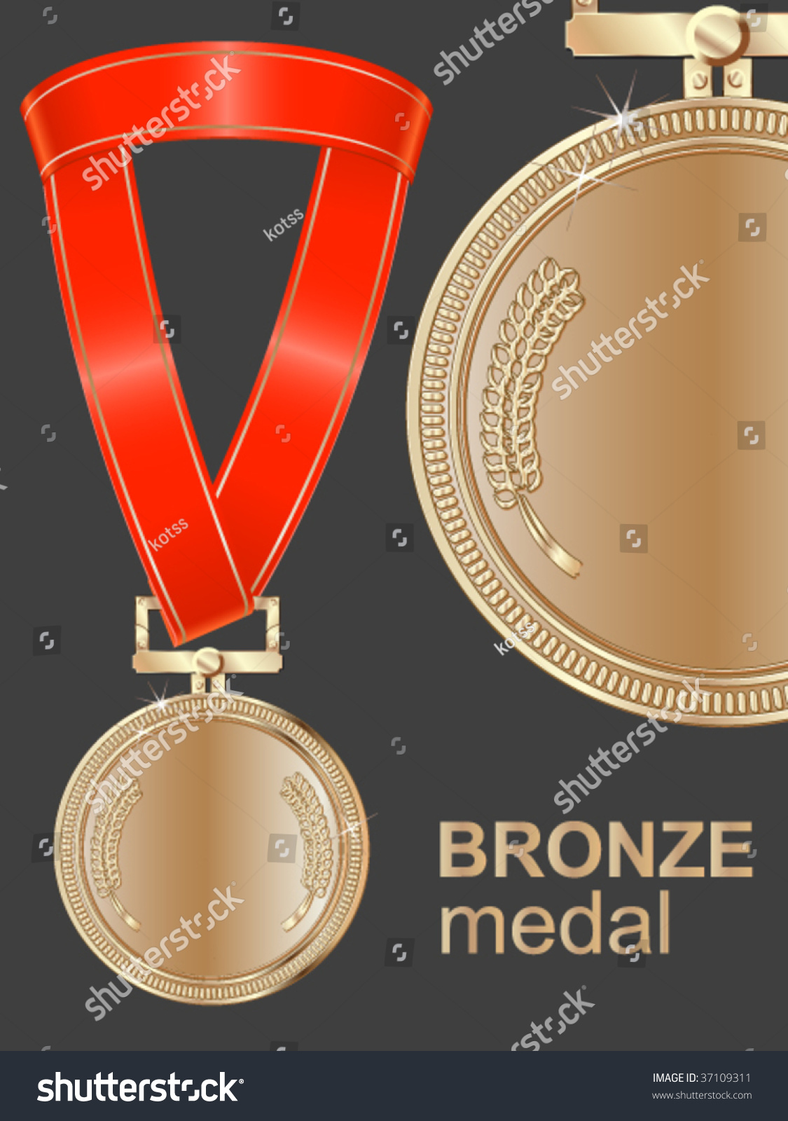 Bronze Medal Stock Vector (Royalty Free) 37109311 | Shutterstock