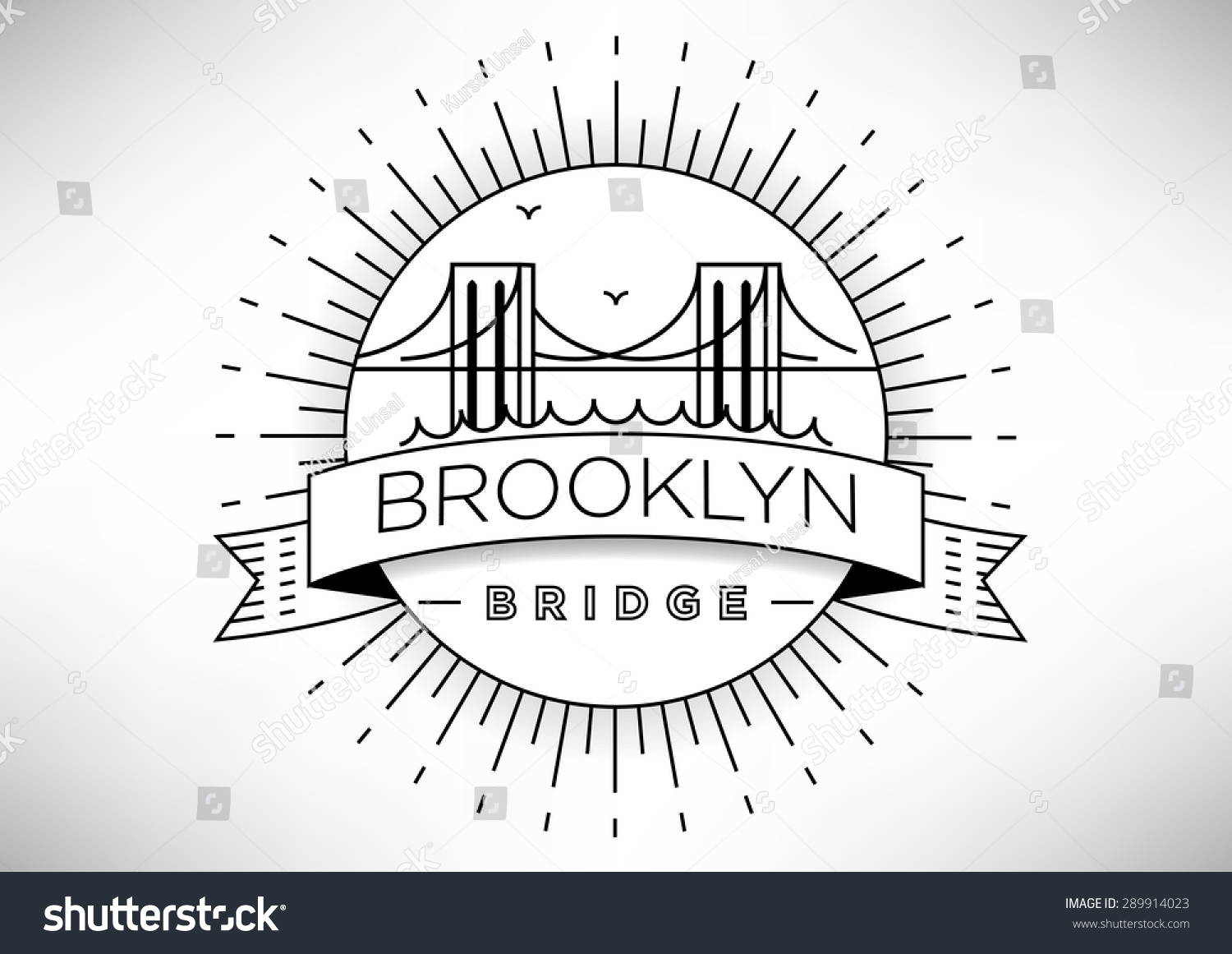 Brooklyn Bridge Vector Icon Design Stock Vector (Royalty Free) 289914023