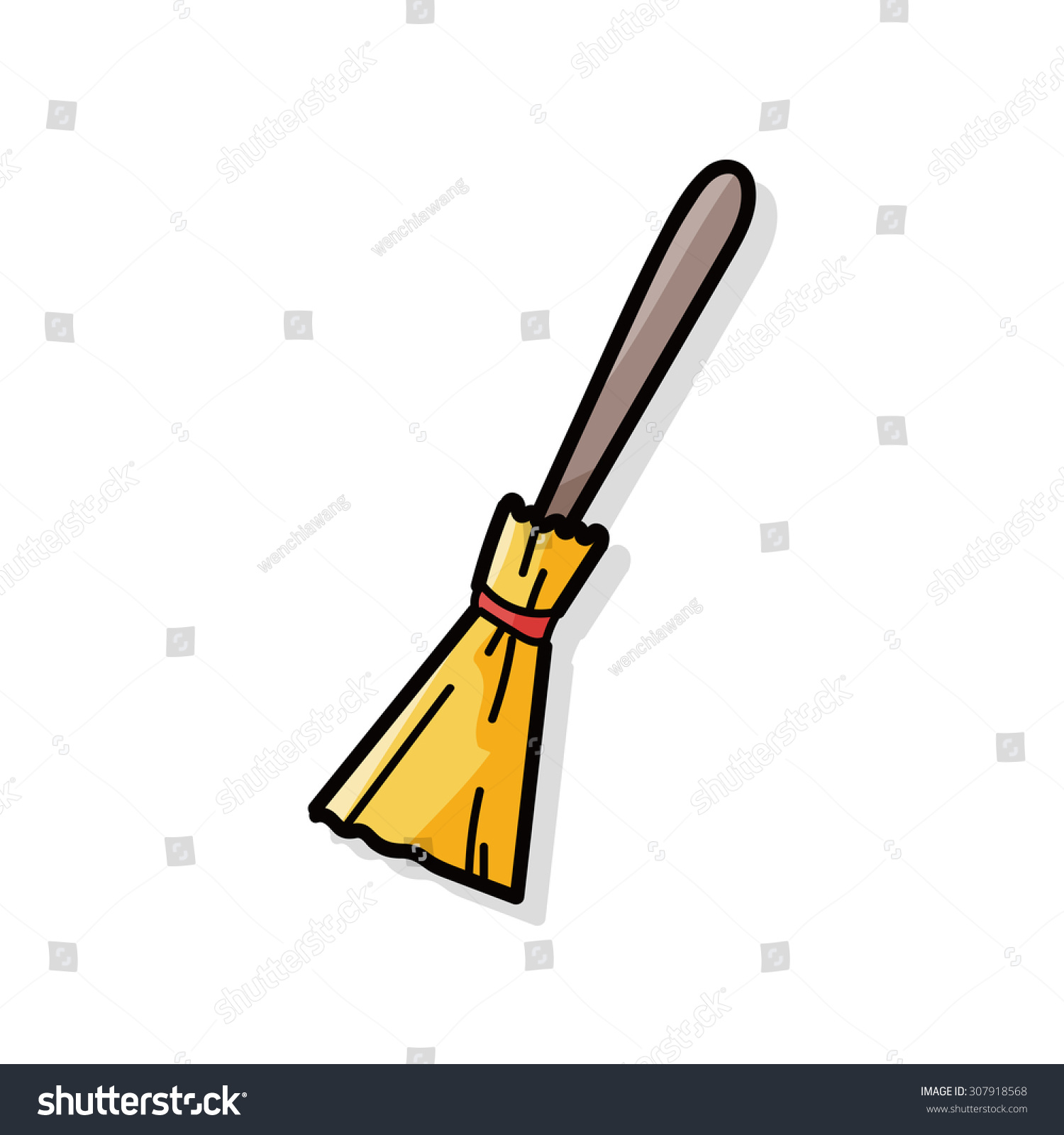 Broom Doodle Stock Vector (Royalty Free) 307918568 | Shutterstock