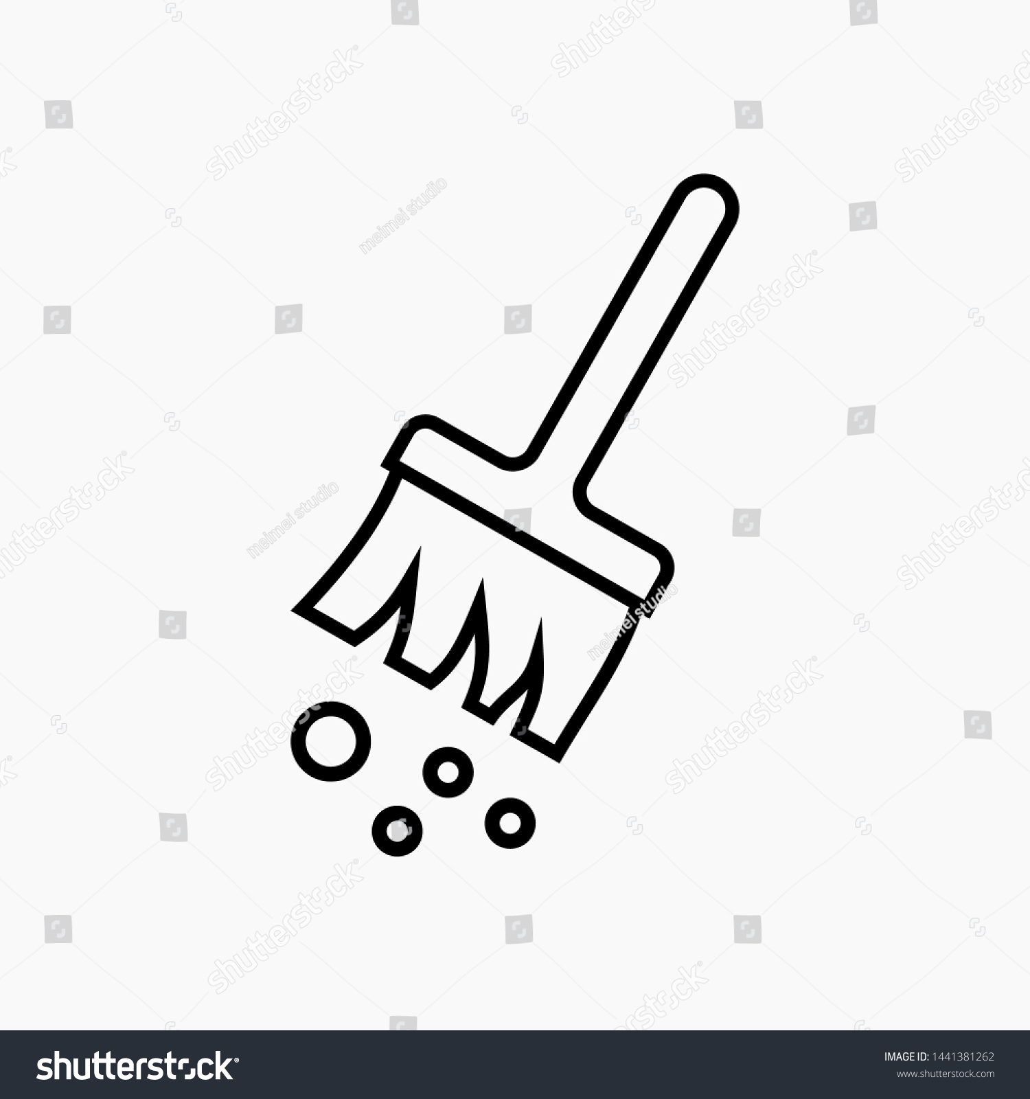 Broom Symbol Icon Vector Illustration Stock Vector (Royalty Free ...