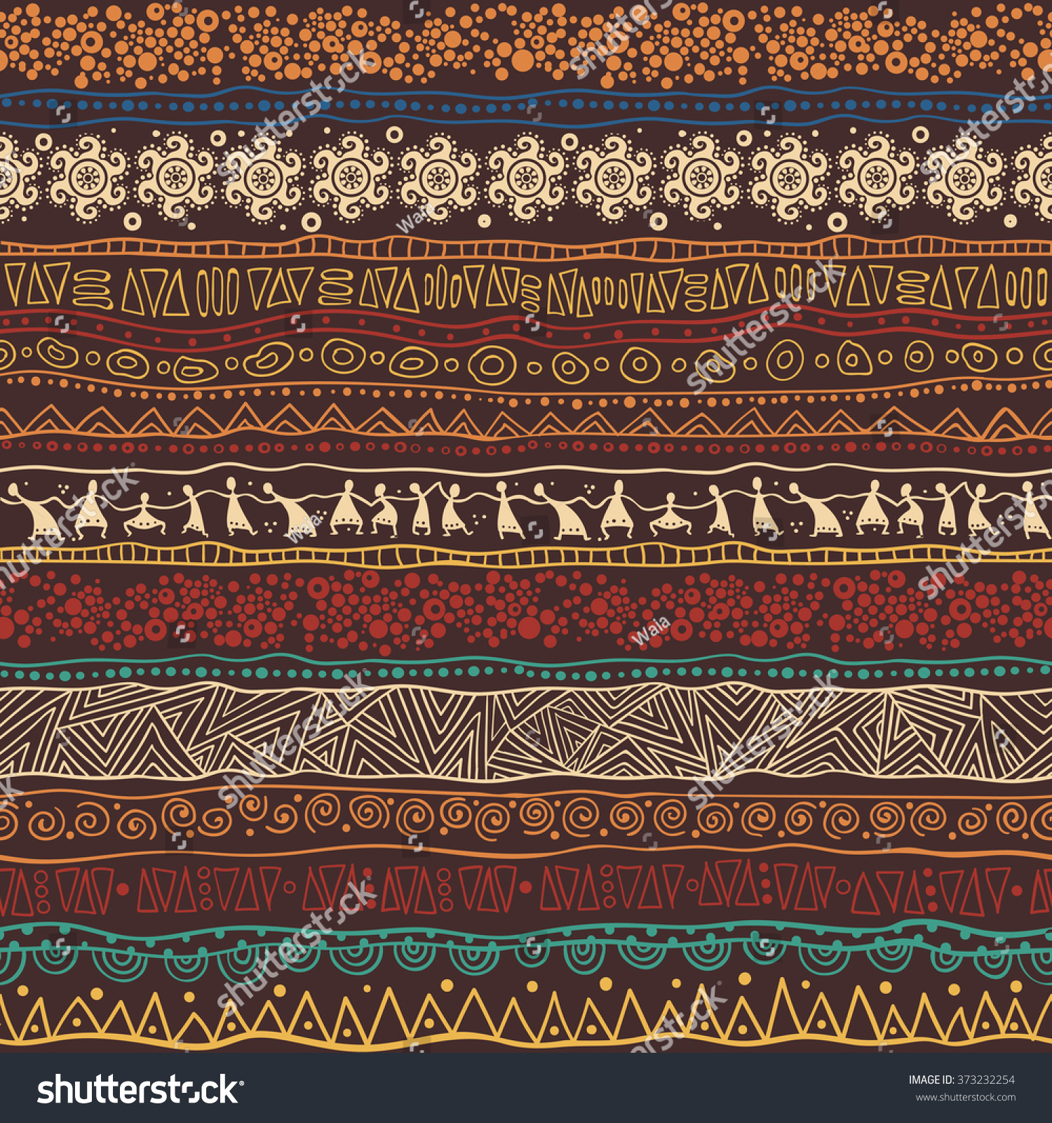 Brown African Pattern Stock Vector (Royalty Free) 373232254 | Shutterstock