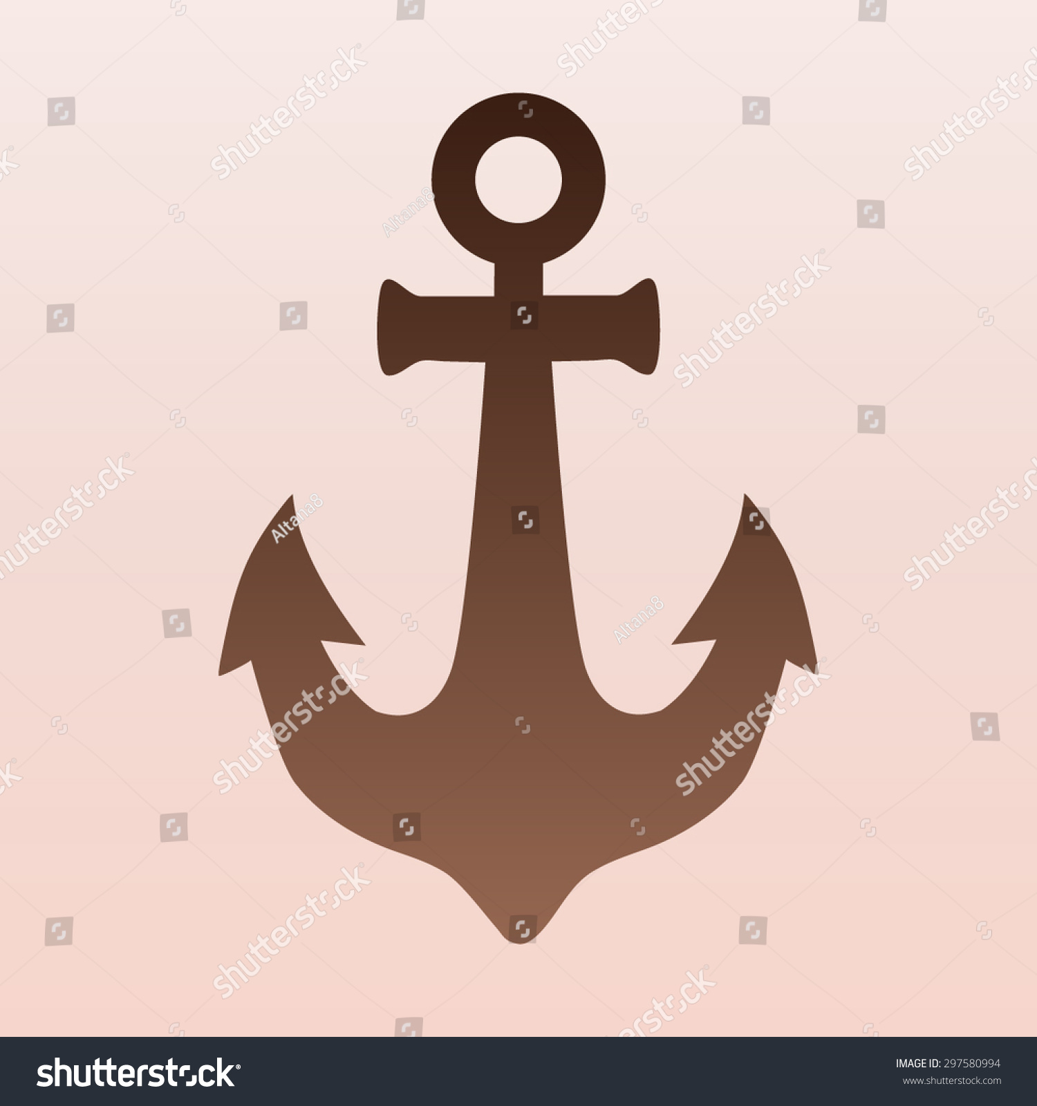 Brown Anchor Icon: vector de stock (libre de regalías) 297580994 ...