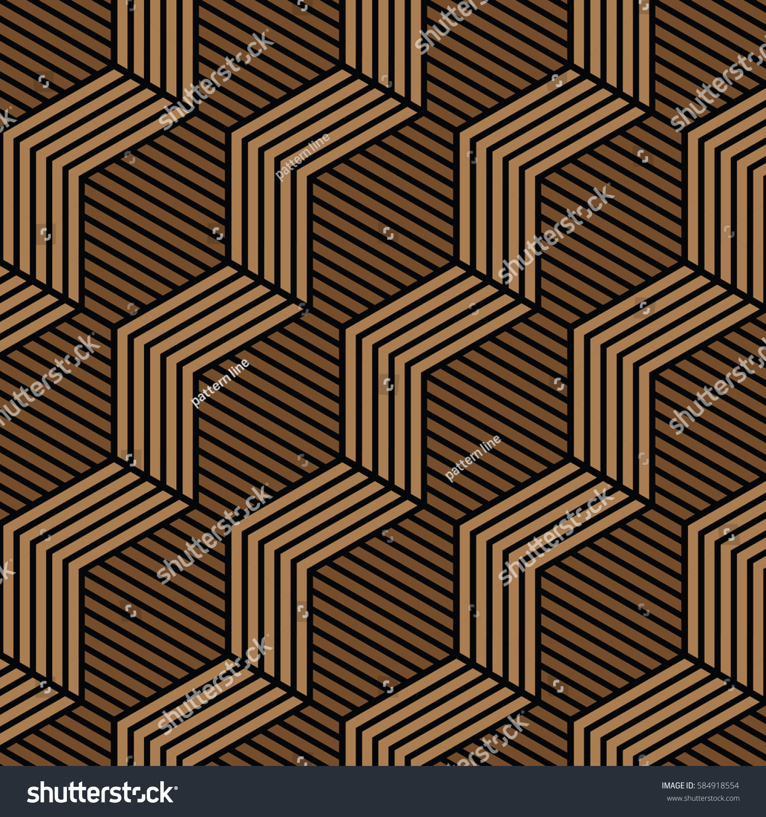 Brown Black Patternbackground Line Geometricmodern Stylish Stock Vector ...