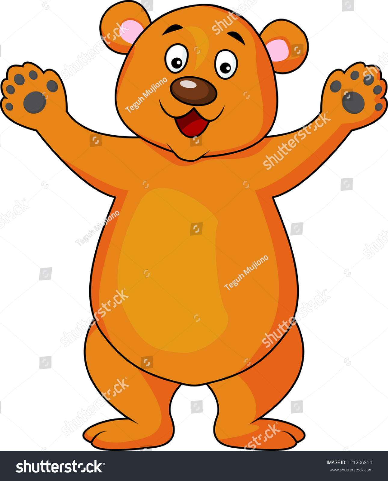 Brown Bear Cartoon Stock Vector (Royalty Free) 121206814 - Shutterstock