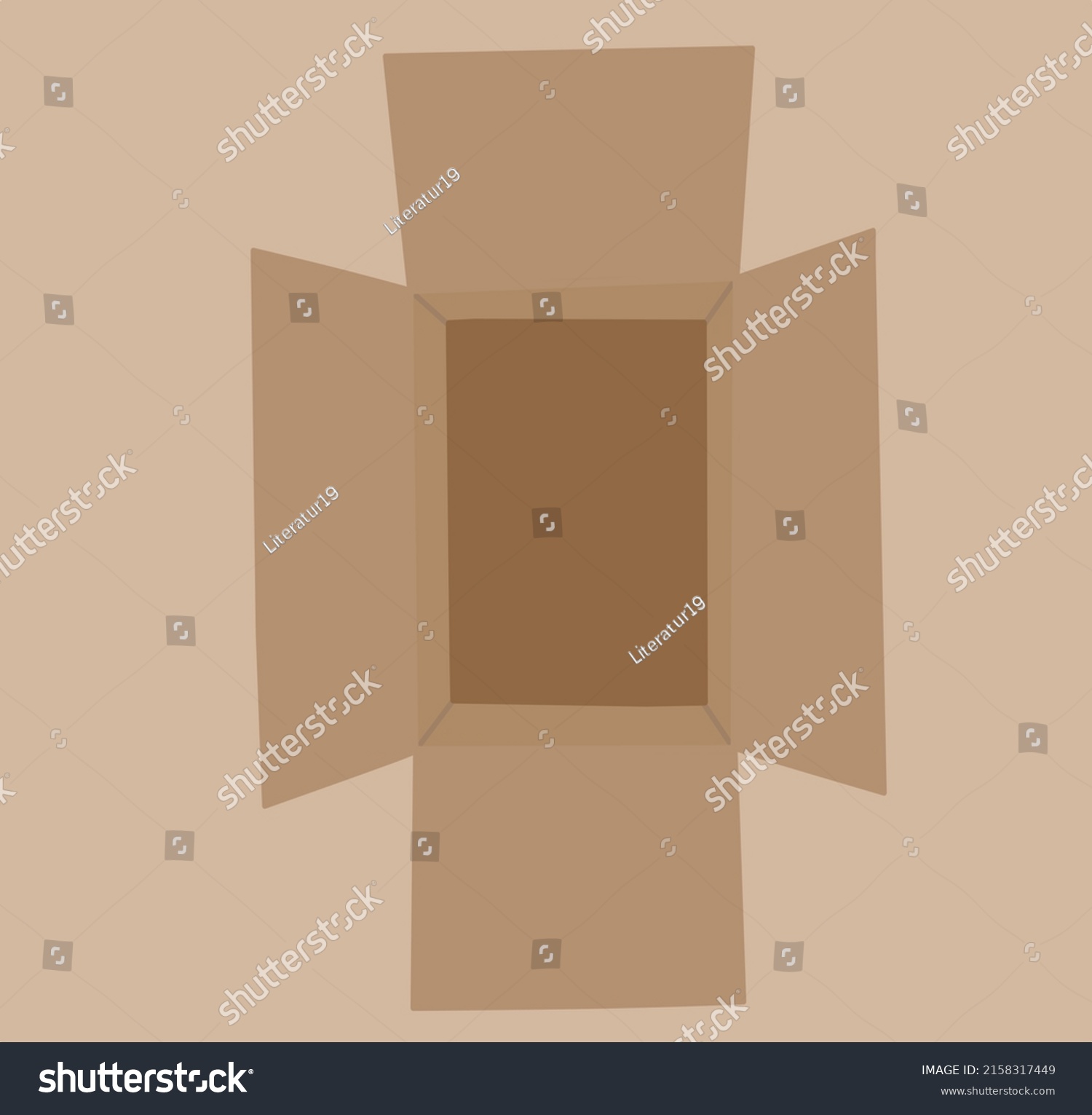 Brown Box Top View Illustrations Stock Vector (Royalty Free) 2158317449 ...