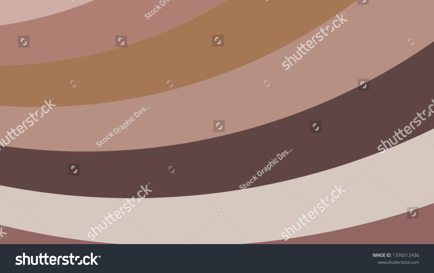 Brown Curved Stripes Background Stock Vector (Royalty Free) 1376512436 ...