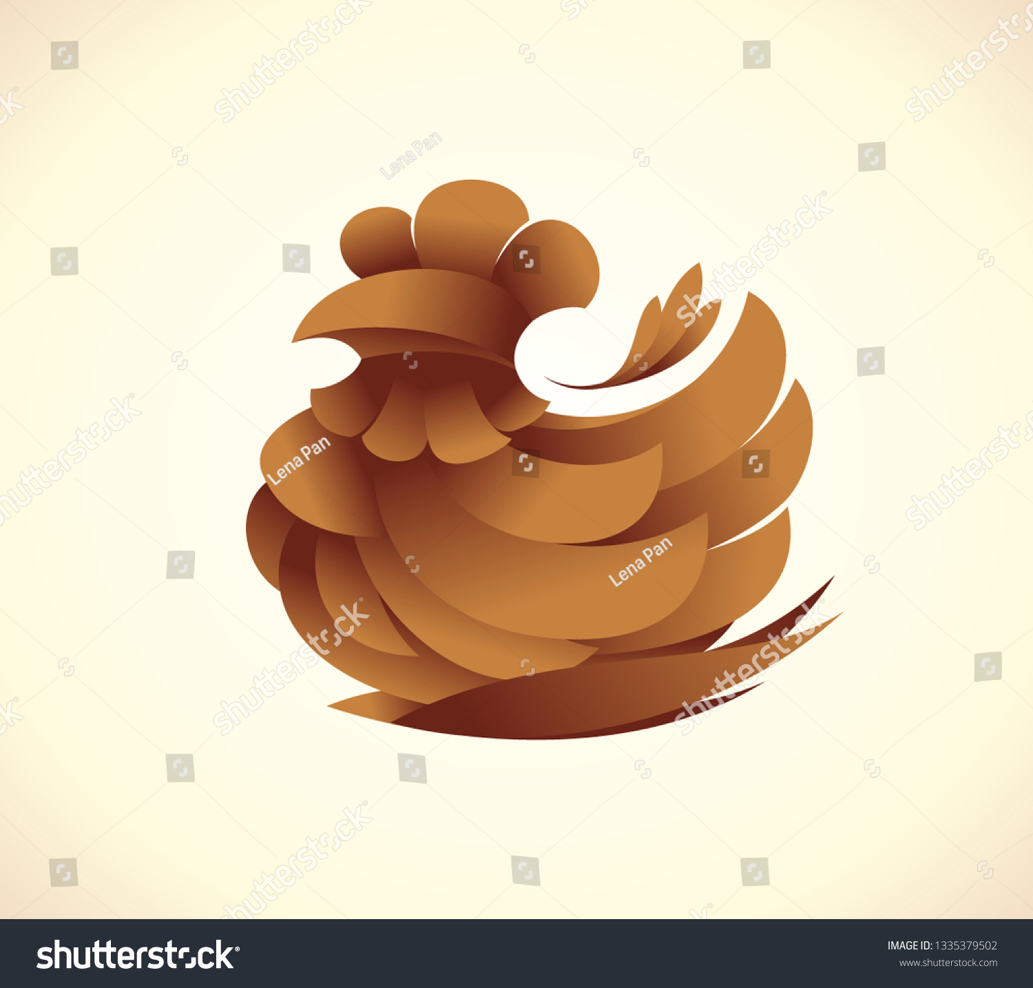 Stock vektor „Brown Hen Symbol Vector Logo Concept“ (bez autorských ...