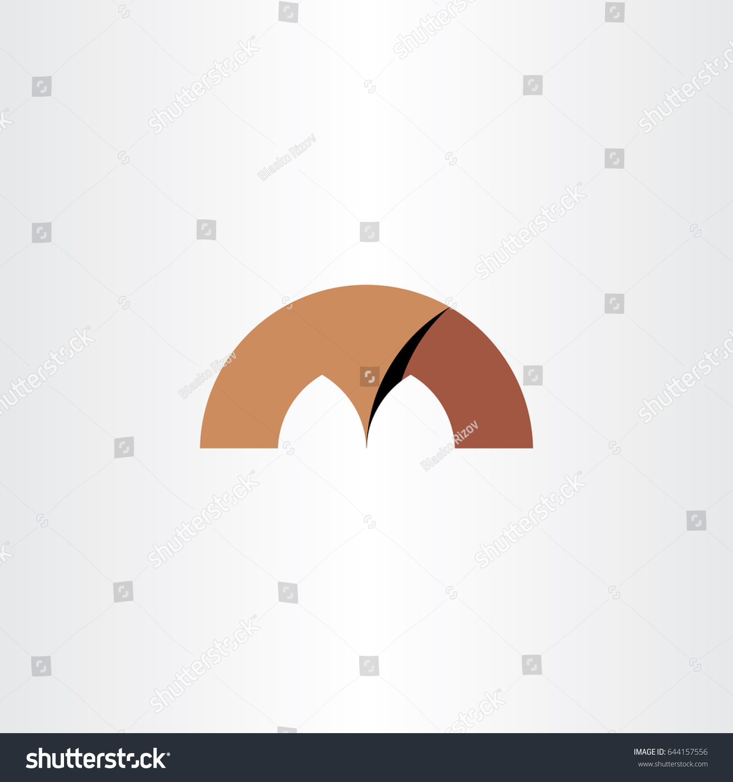 Brown Letter M Logo Vector: vector de stock (libre de regalías ...