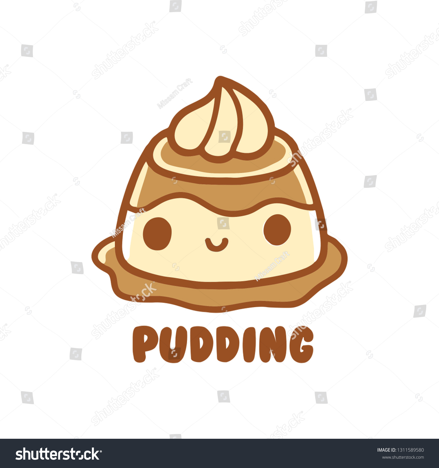 Brown Pudding Vector Stock Vector (Royalty Free) 1311589580