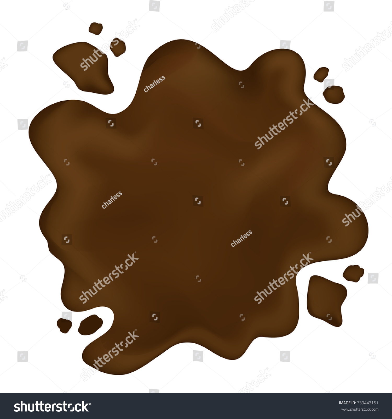 Brown Splash Vector Illustration Stock Vector (Royalty Free) 739443151