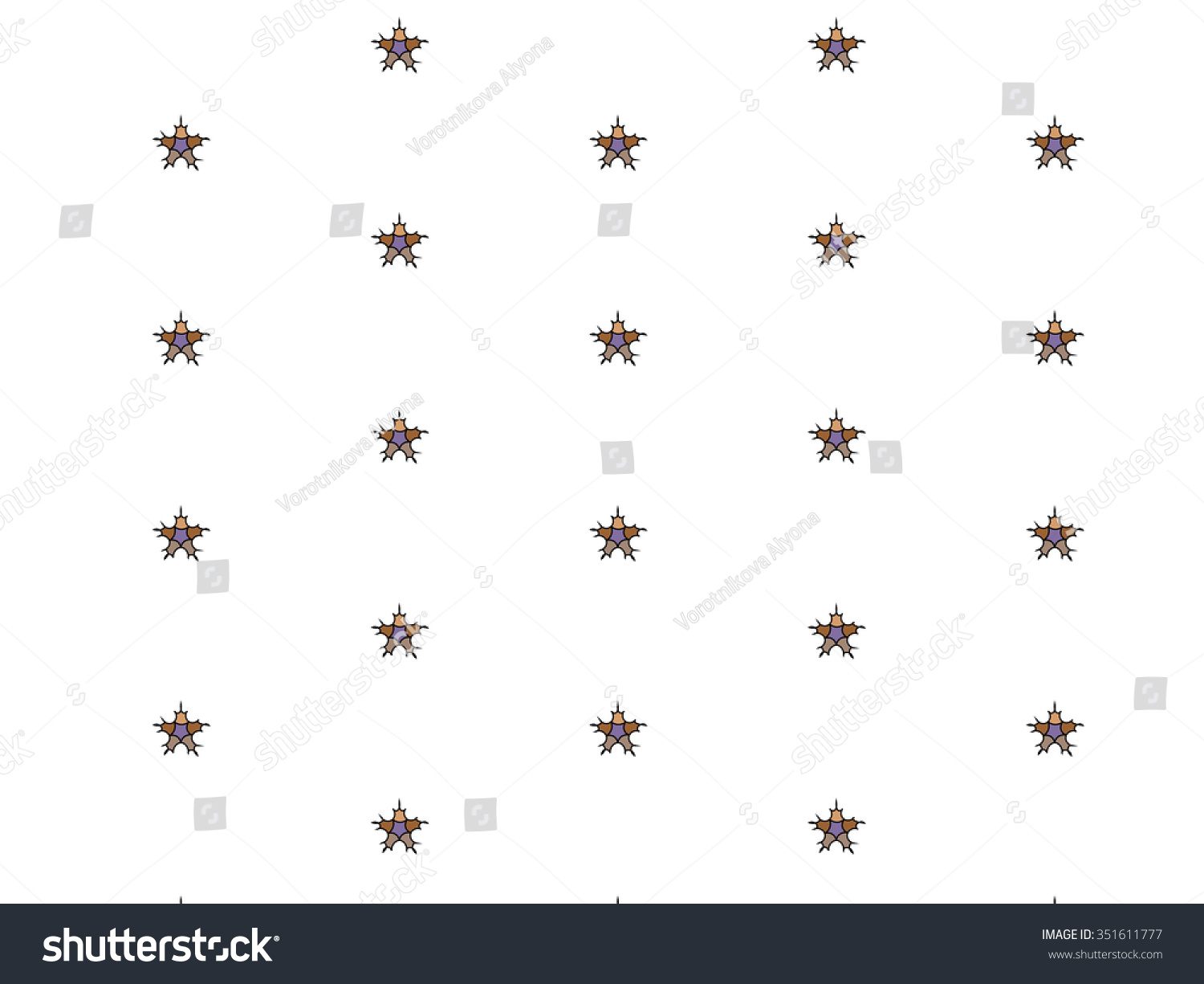 Brown Stars Pattern Stylized Vector Background Stock Vector (Royalty ...