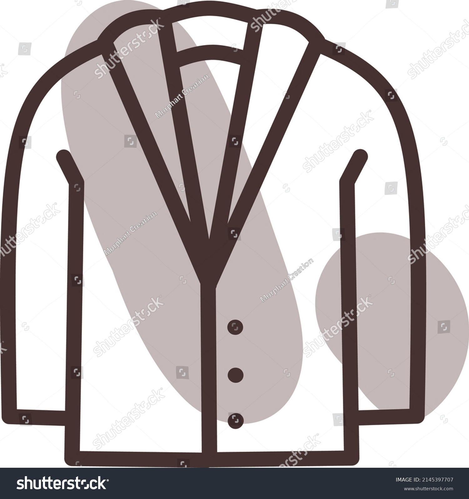 Brown Suit Jacket Illustration Vector On Stock Vector (Royalty Free ...
