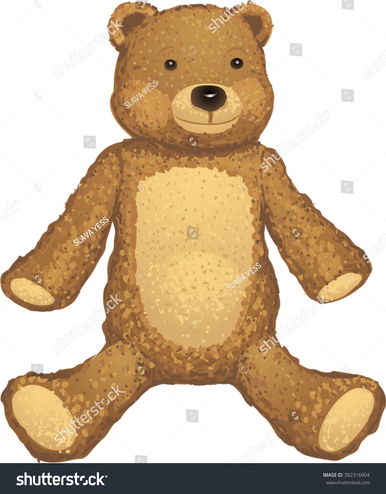 Brown Teddy Bear Stock Vector (Royalty Free) 392316904 | Shutterstock