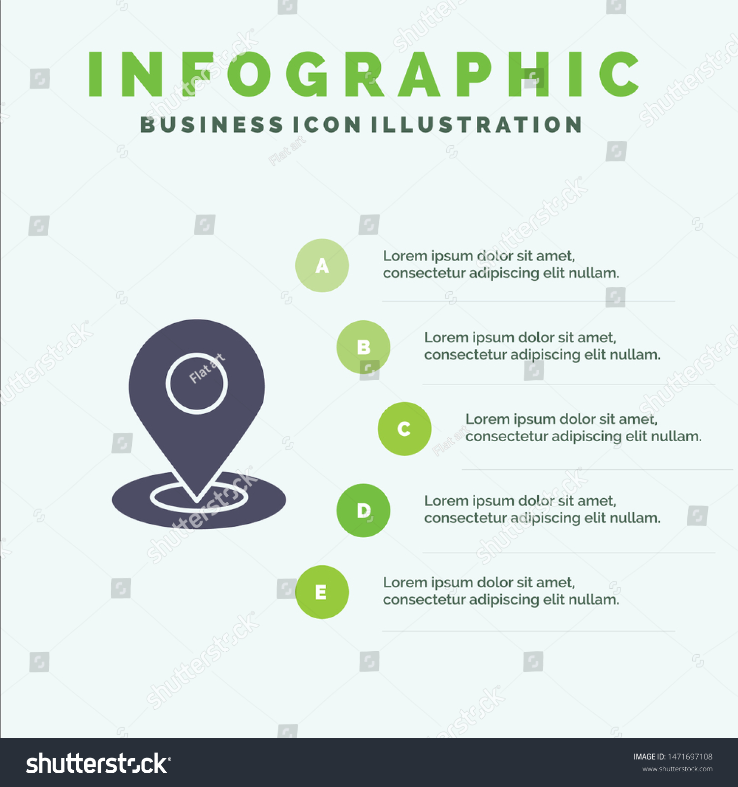 Browse Map Navigation Location Infographics Presentation Stock Vector ...