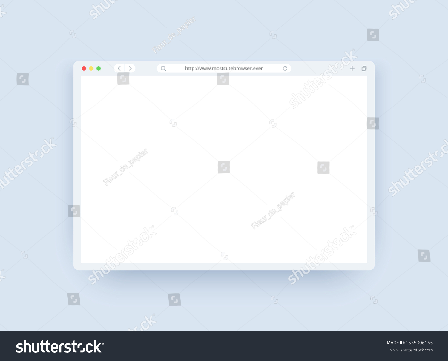 Browser Template Set Light Theme Website Stock Vector (Royalty Free ...