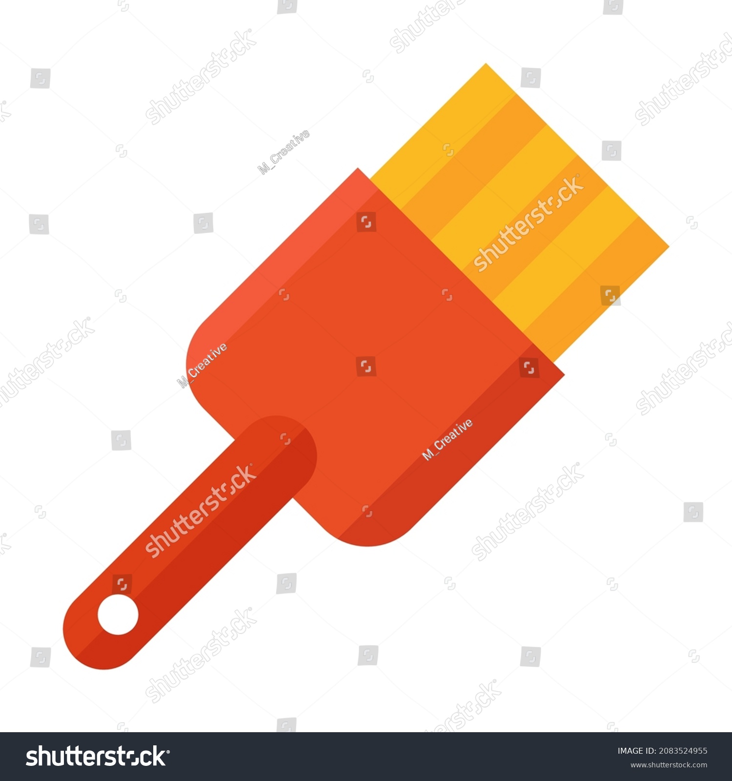 Brush Flat Clipart Vector Illustration Stock Vector (Royalty Free ...
