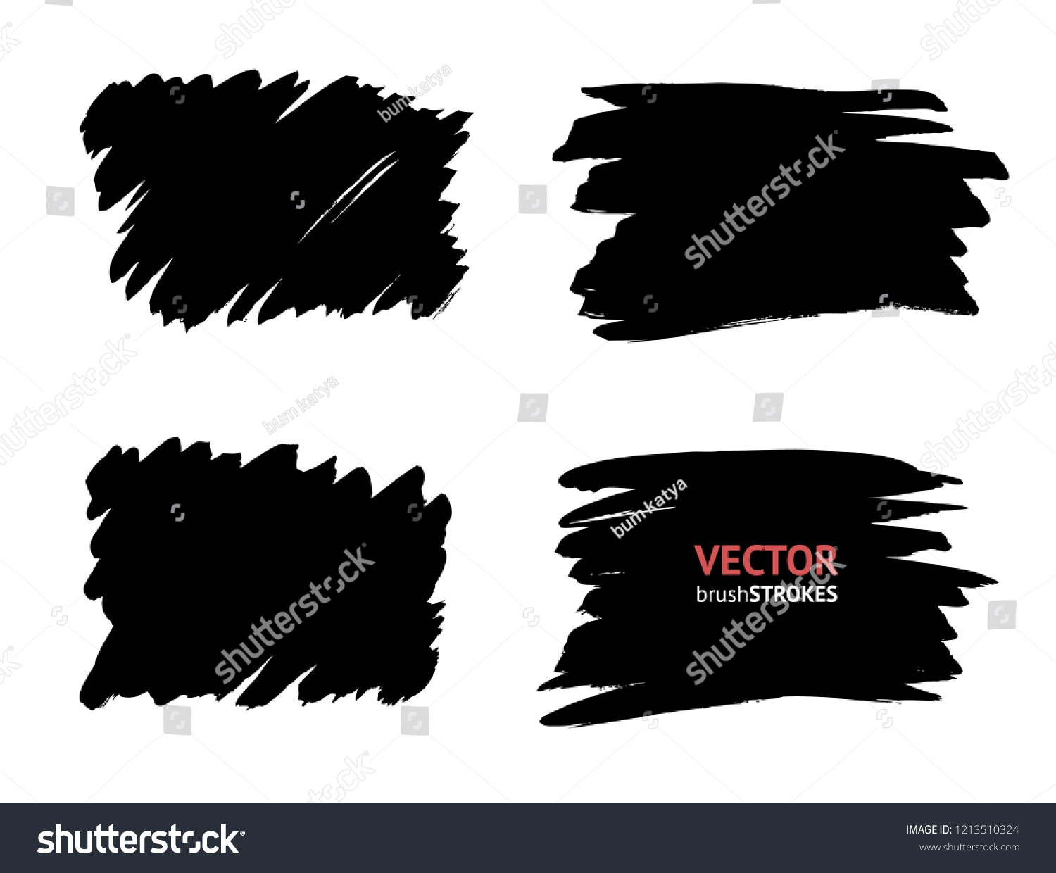 Brush Lines Set Vector Illustration Stock Vector (Royalty Free ...
