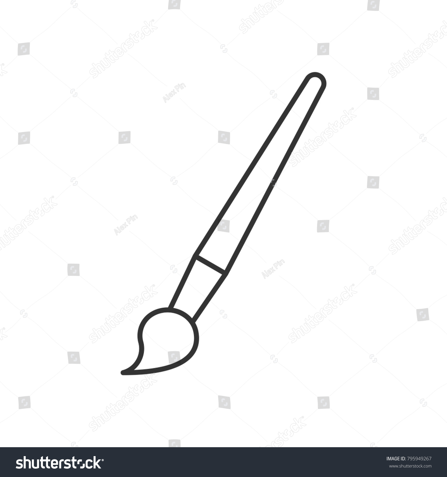 Brush Outline Icon Stock Vector (Royalty Free) 795949267 | Shutterstock