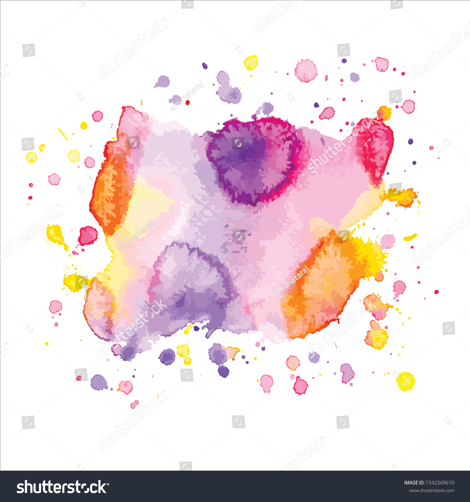Brush Splash Watercolorvector Creative Background Stock Vector (Royalty ...