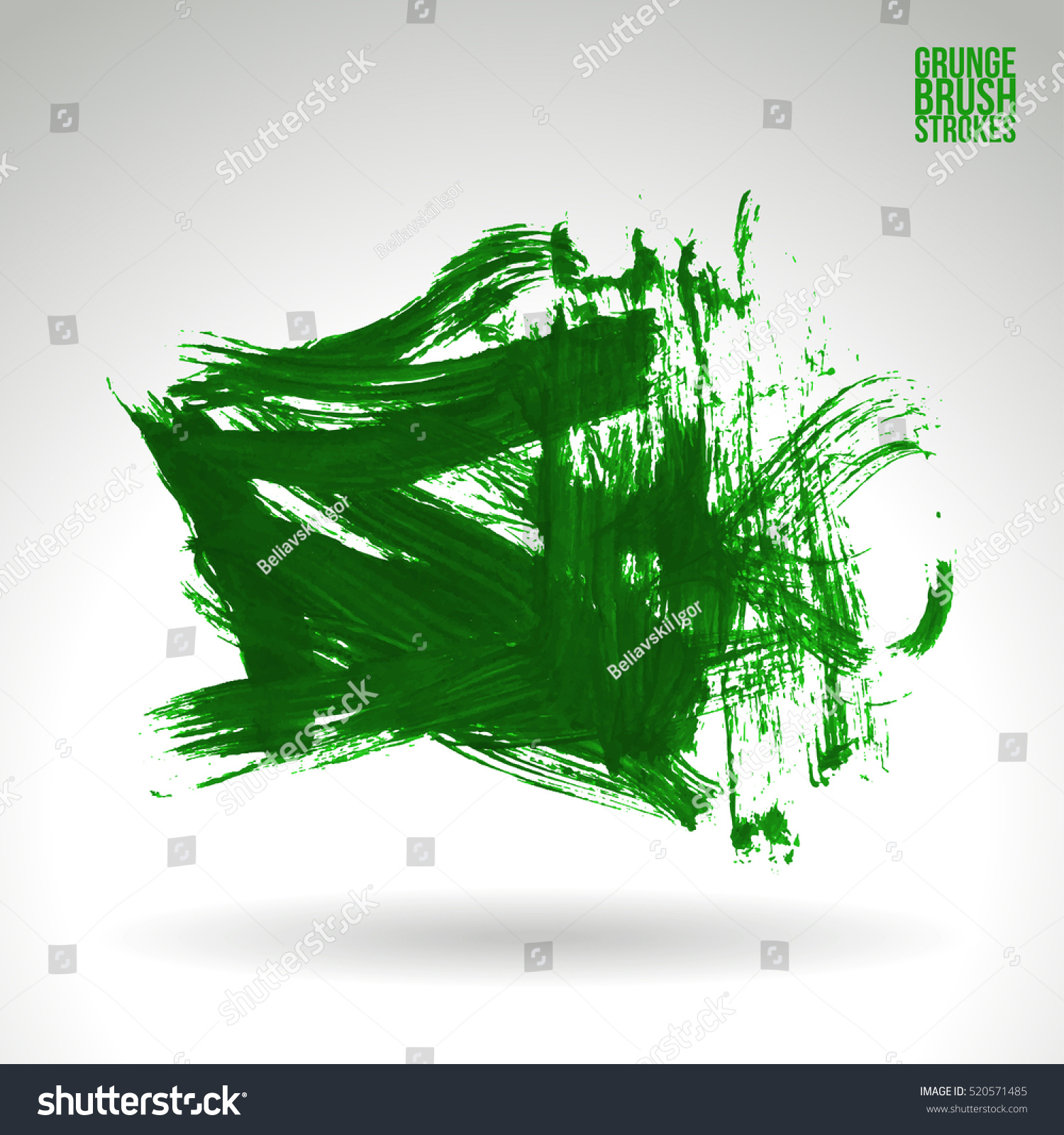 Brush Stroke Texture Vector Design Underline Stock Vector (Royalty Free ...