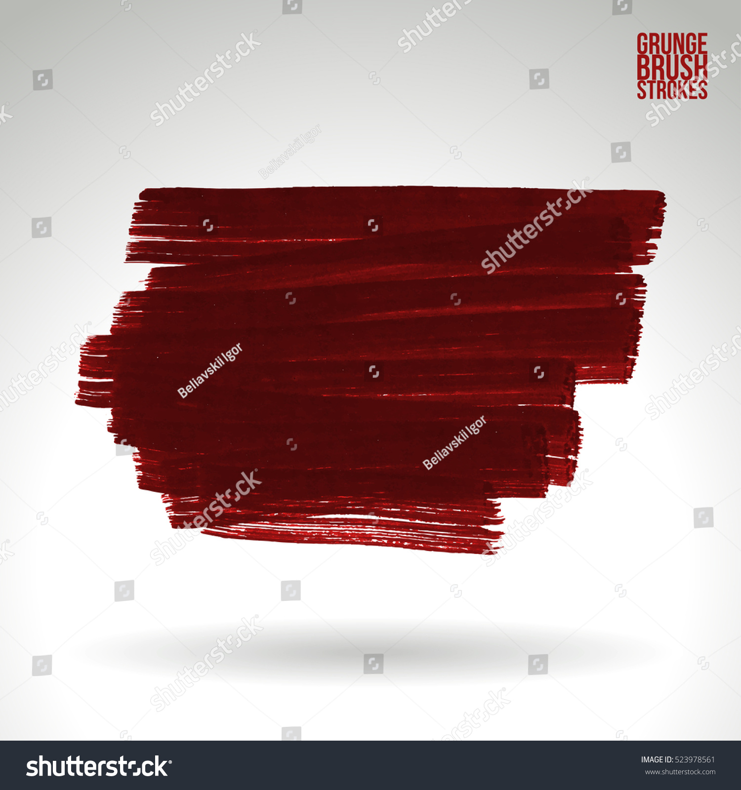 Brush Stroke Texture Vector Design Underline Stock Vector (Royalty Free ...