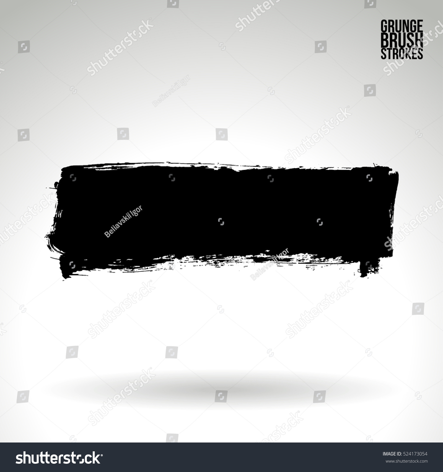 Brush Stroke Texture Vector Design Underline Stock Vector (Royalty Free ...