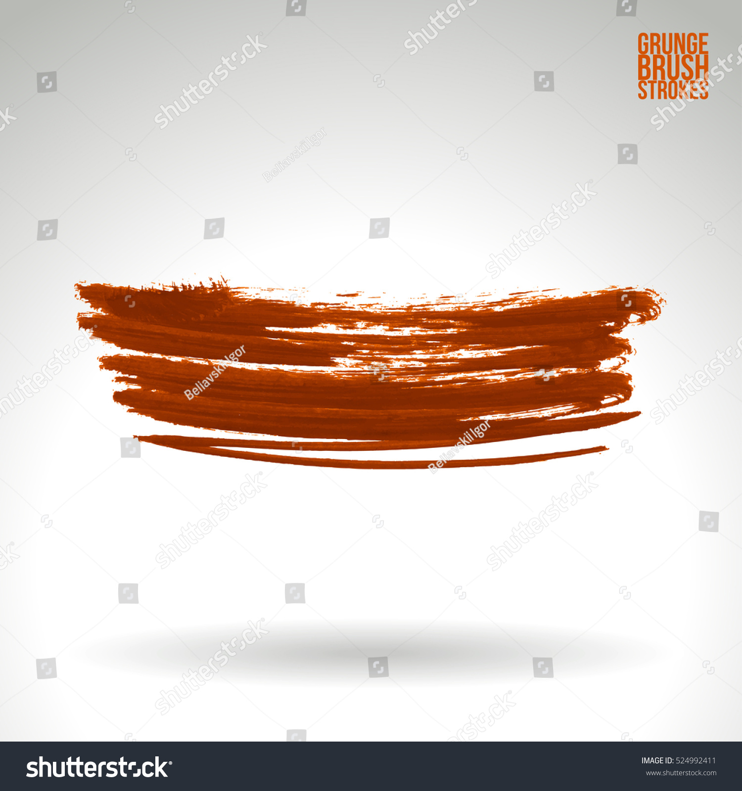 Brush Stroke Texture Vector Design Underline Stock Vector (Royalty Free ...