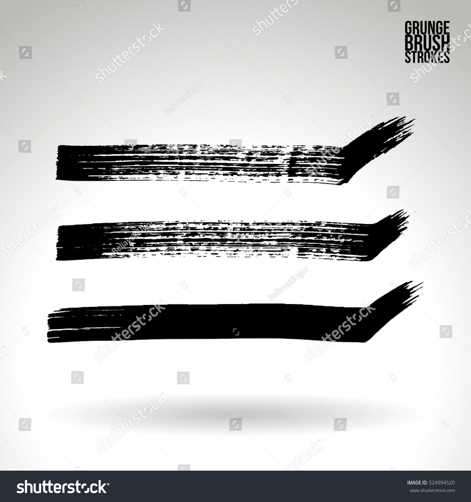 Brush Stroke Texture Vector Design Underline Stock Vector (Royalty Free ...