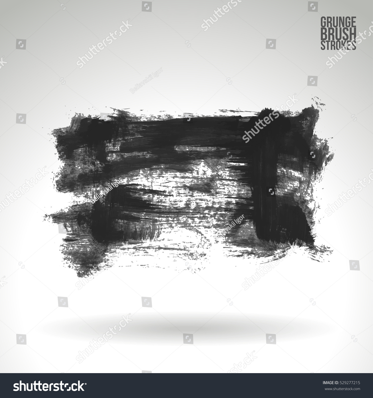 Brush Stroke Texture Vector Design Underline Stock Vector (Royalty Free ...
