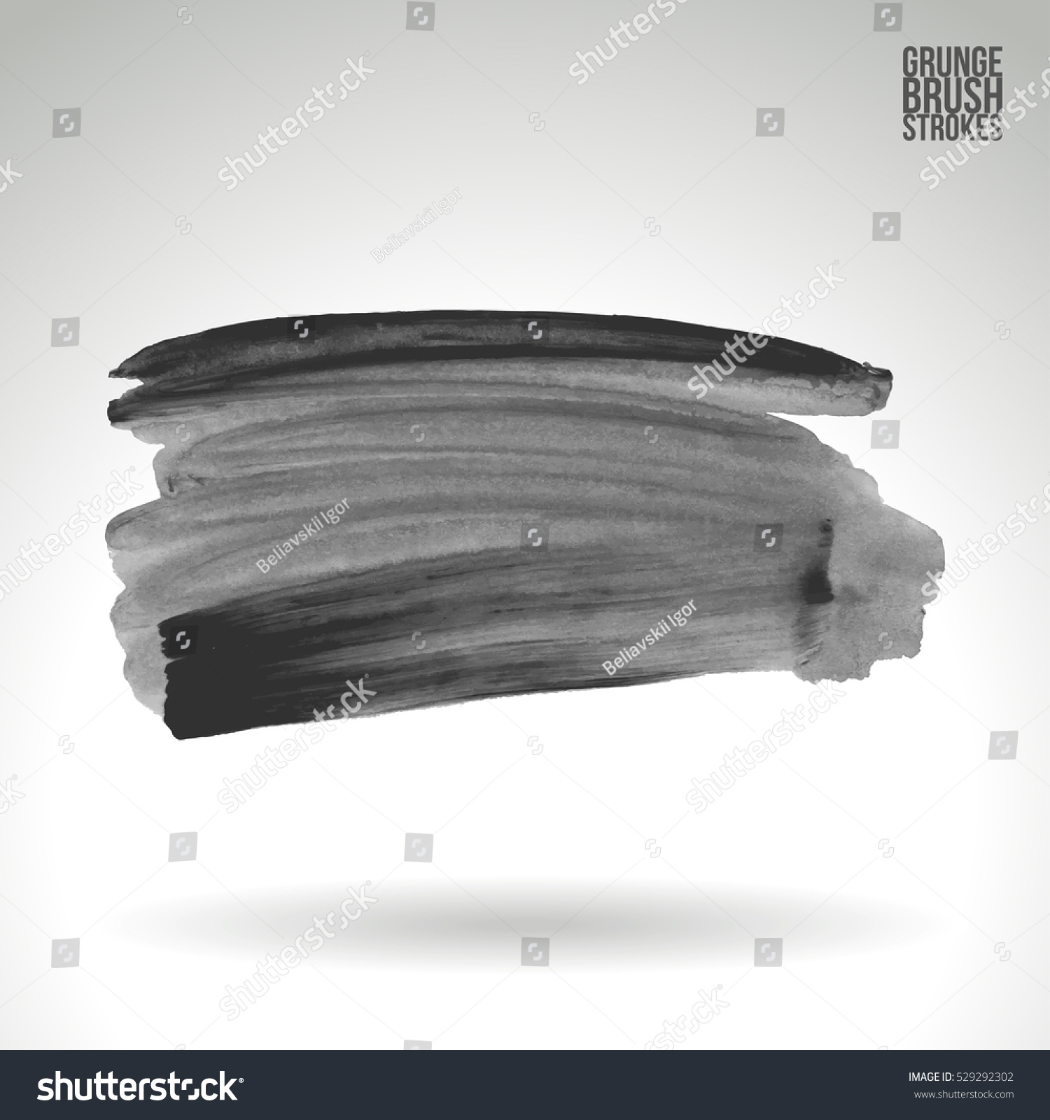 Brush Stroke Texture Vector Design Underline Stock Vector (Royalty Free ...
