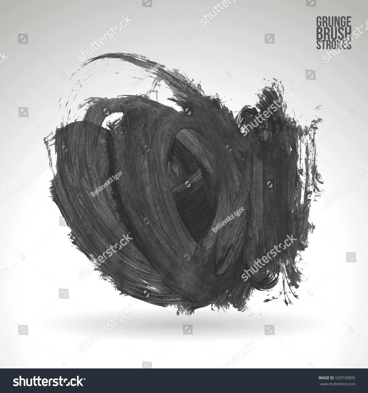 Brush Stroke Texture Vector Design Underline Stock Vector (Royalty Free ...