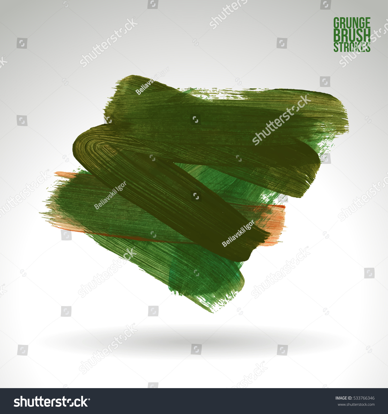 Brush Stroke Texture Vector Design Underline Stock Vector (Royalty Free ...