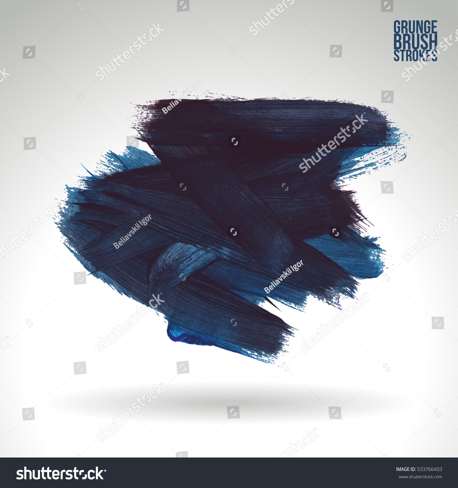 Brush Stroke Texture Vector Design Underline Stock Vector (Royalty Free ...