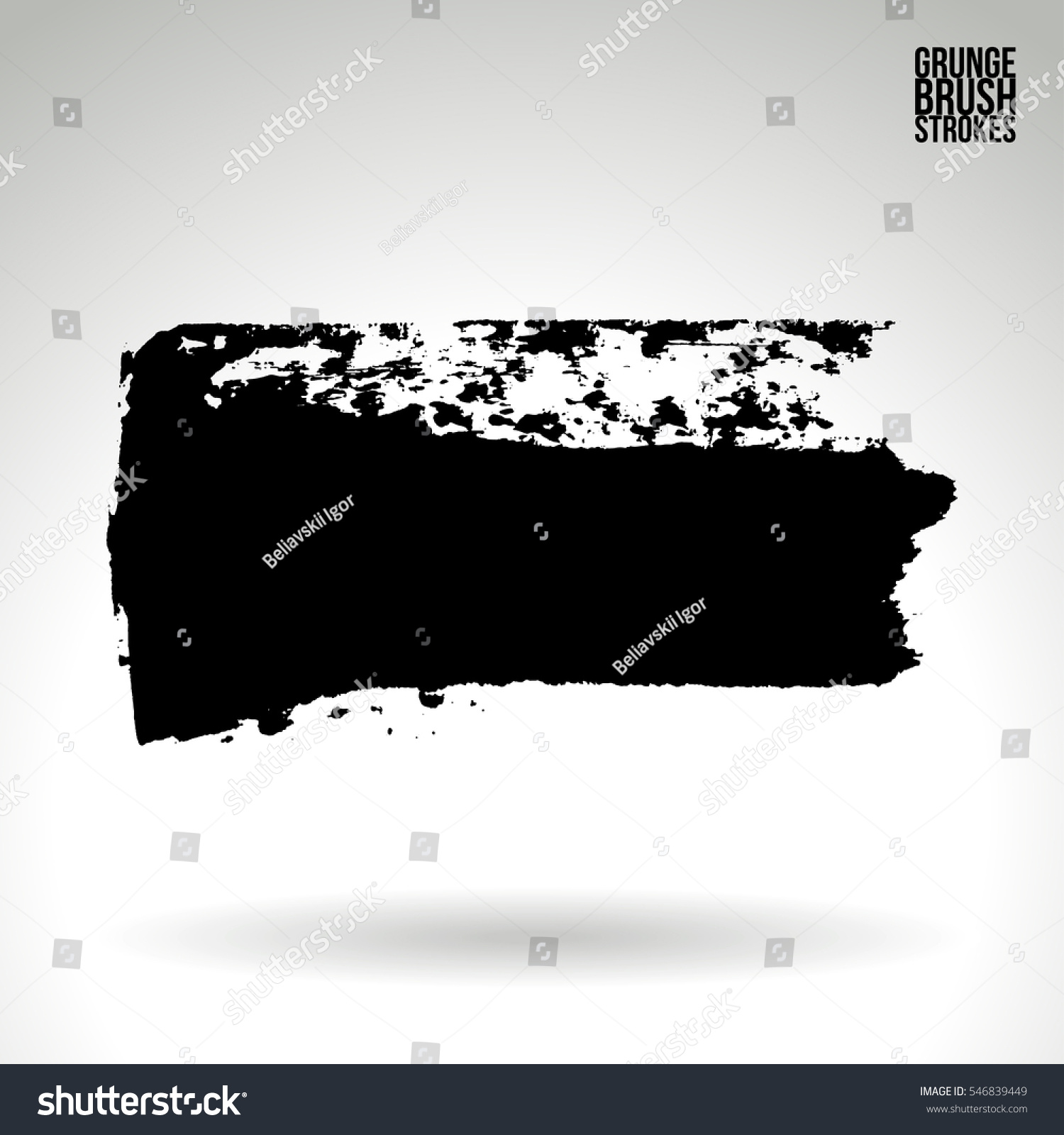 Brush Stroke Texture Vector Design Underline Stock Vector (Royalty Free ...