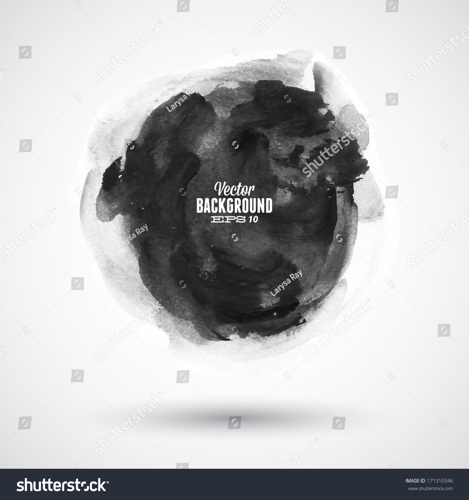 Brush Stroke Circle Texture Buttons Vector: vector de stock (libre de ...