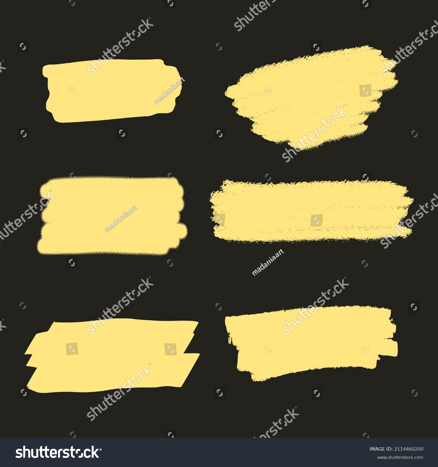 Brush Stroke Text Box Illustration Stock Vector (Royalty Free) 2114460200