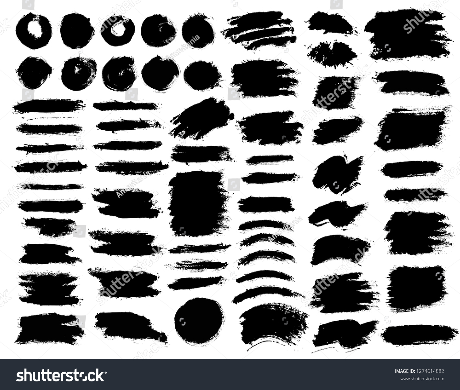 Pacote de pinceladas. Pincel vetorial definido.: vetor stock (livre de ...