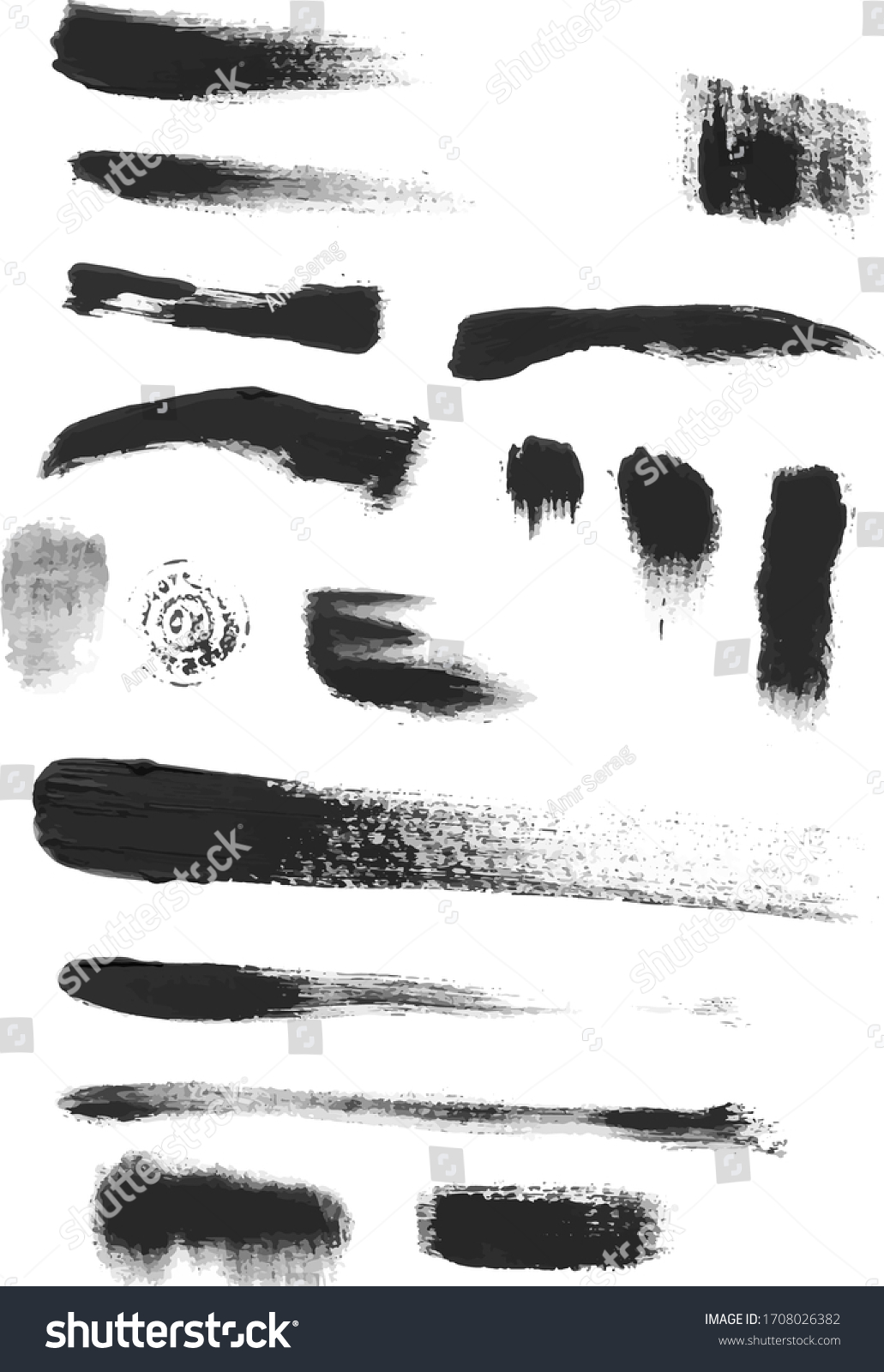 Brush Textures Vector Hand Painted Stock Vector (Royalty Free ...