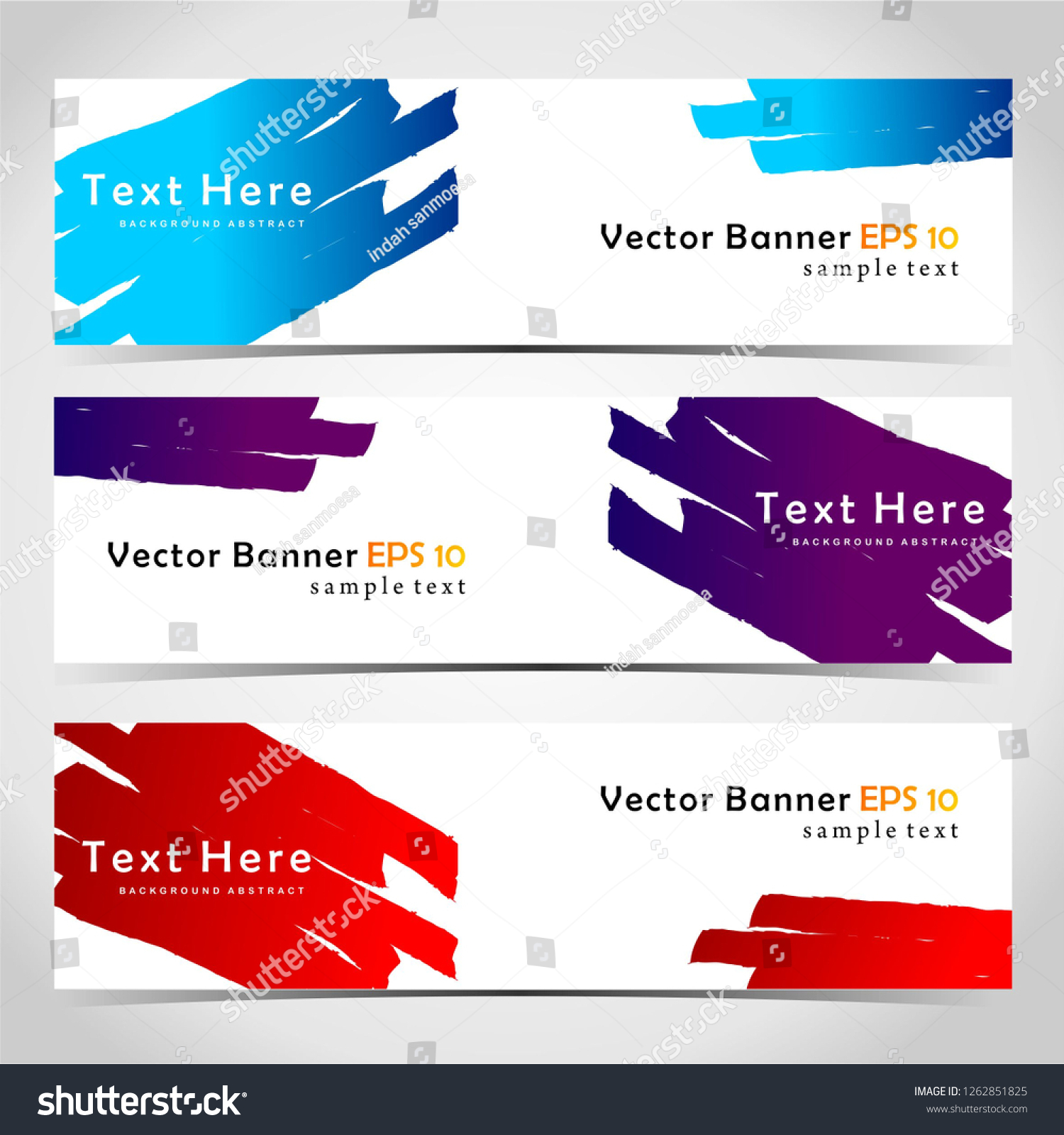 Brush Vector Banner Stock Vector (Royalty Free) 1262851825 | Shutterstock