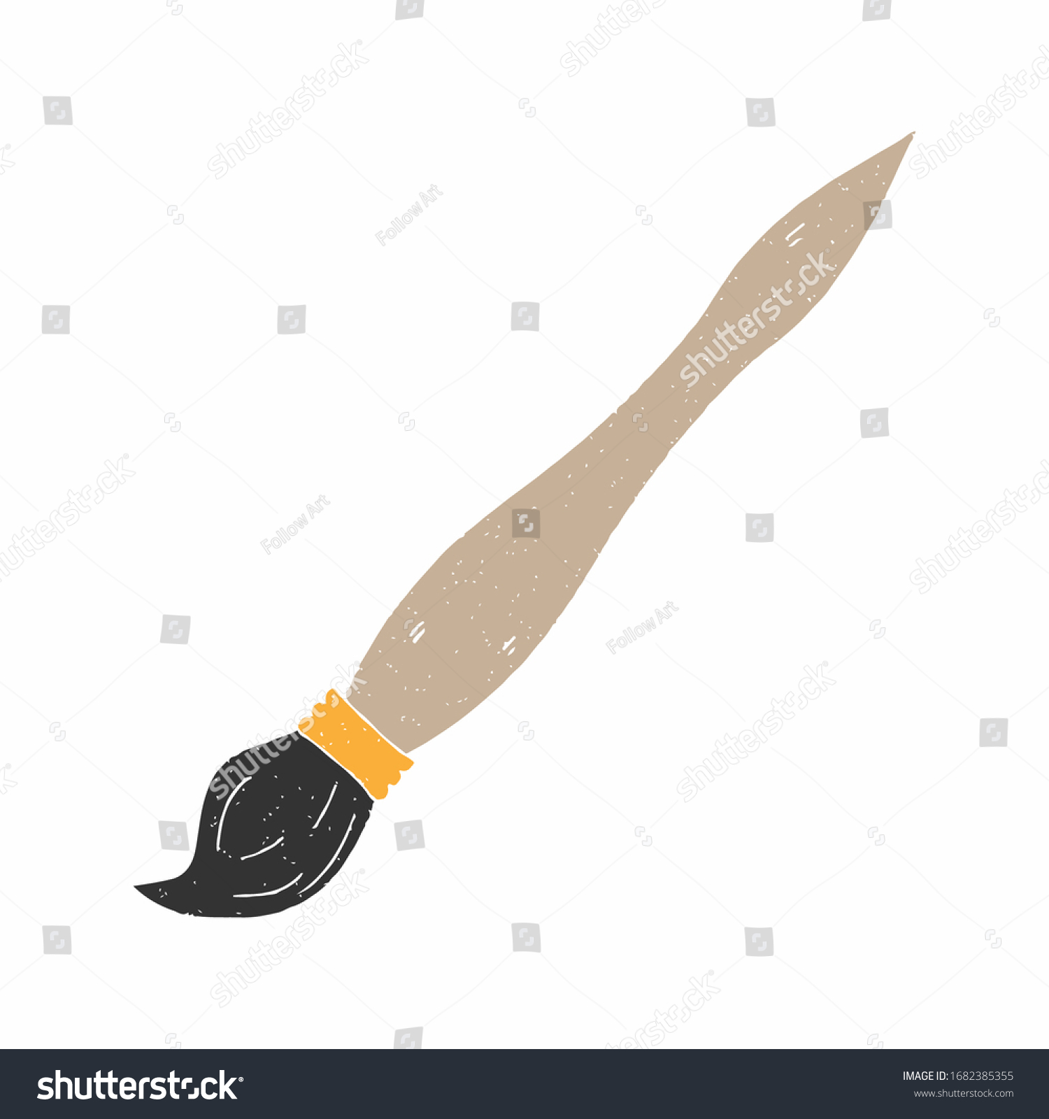 Brush Vector Design Digital Hand Drawn Stock Vector (Royalty Free ...